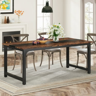 Tribesigns Rectangular Dining Table for 6-8, 78“ Long 29.53“ Height ...