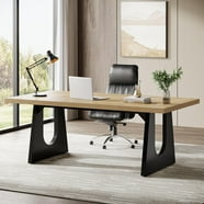 Tribesigns 63" Executive Desk, Modern Office Computer Desk with Double ...