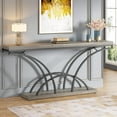 Tribesigns 70.9'' Metal Entry Sofa Table, Gray Decorative Console ...