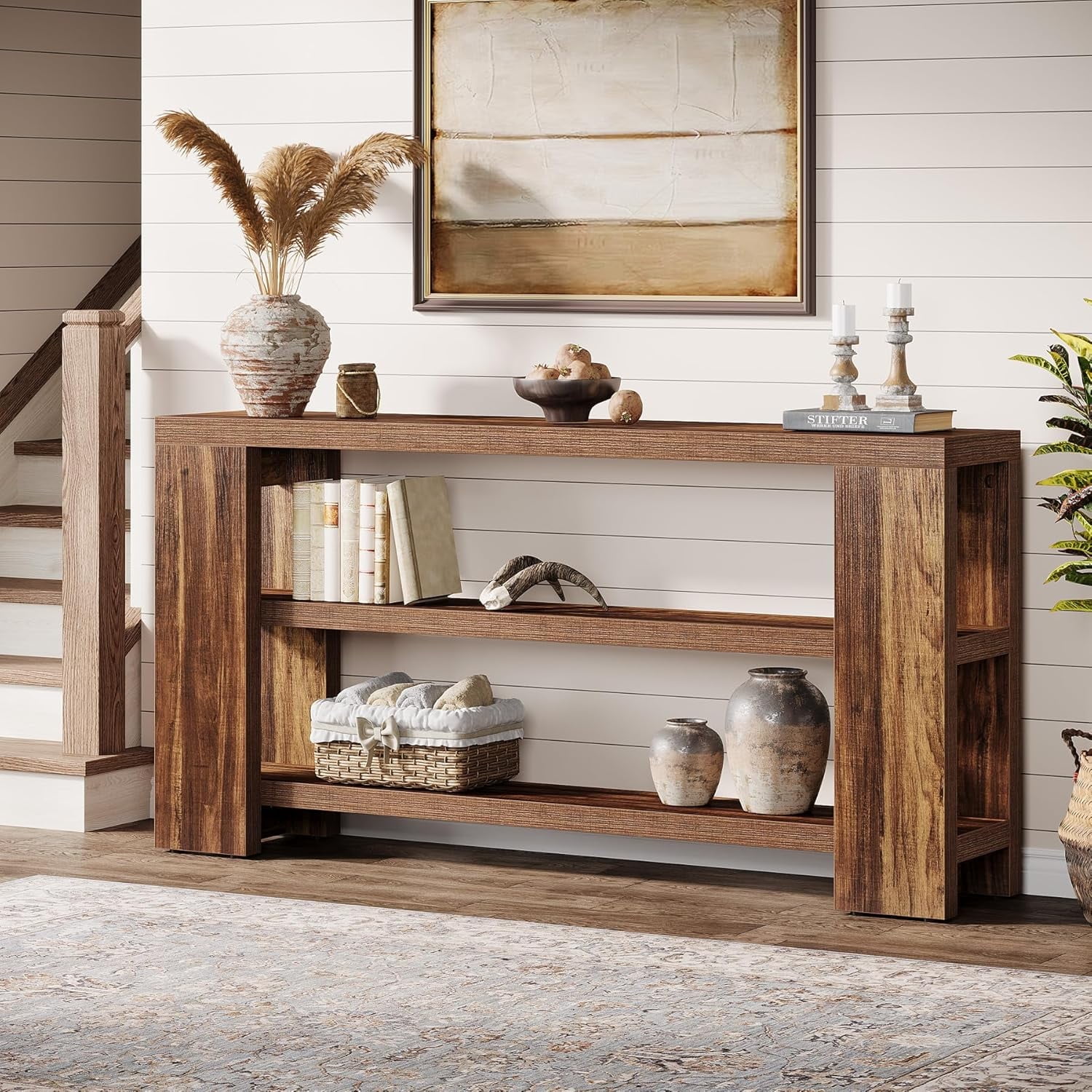 Tribesigns 70.9-Inch Extra Long Console Table with Storage for Entryway ...