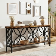 Tribesigns 70.9 inch Console Table with 3 Tier Shelves, Industrial ...