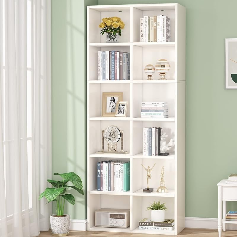 Tribesigns 70.9 Inch Tall Narrow Bookcase, Modern Slim Corner Bookcase ...