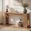 Tribesigns Industrial Sofa Console Table, 70.9 inch Rustic Entryway ...