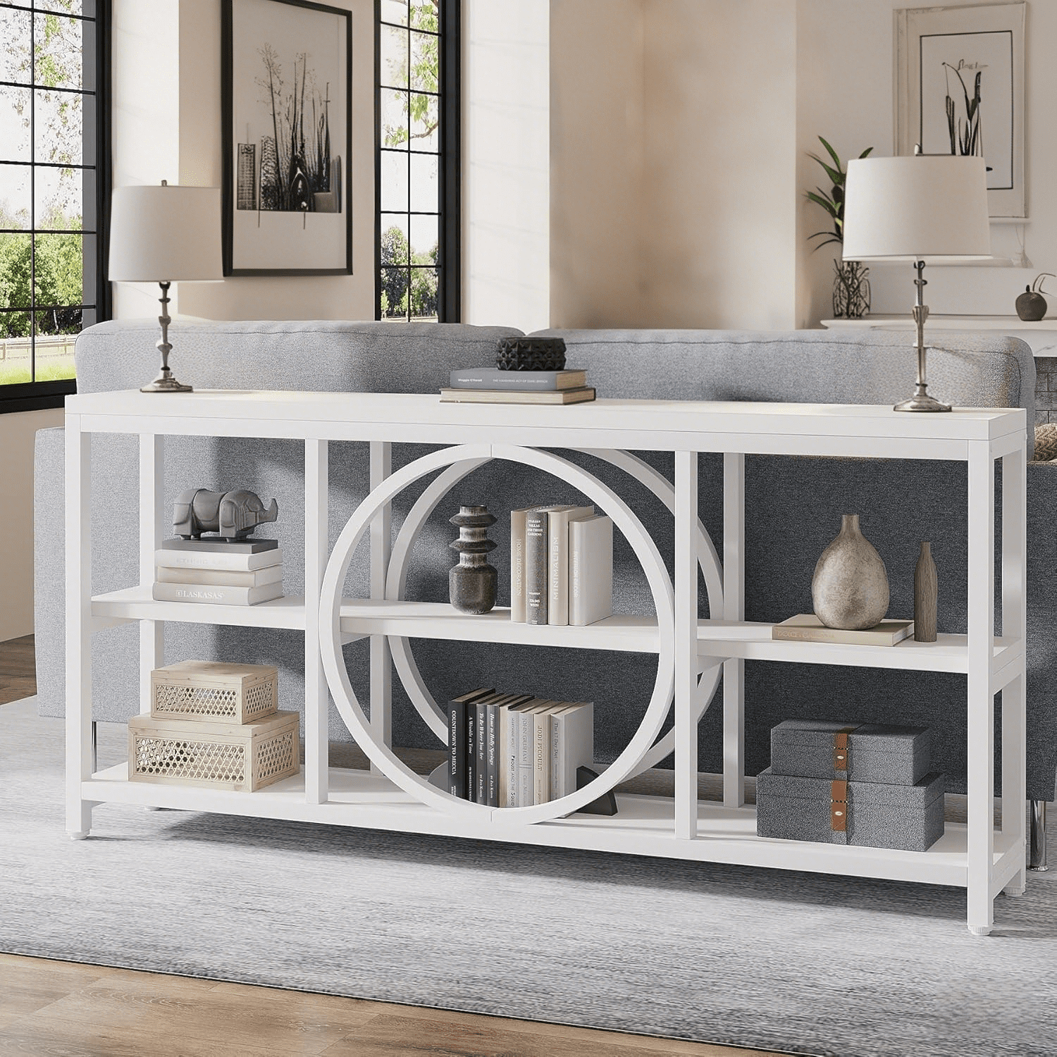 Tribesigns 70.9 inch Extra Long Console Table, Narrow Sofa Tables with ...