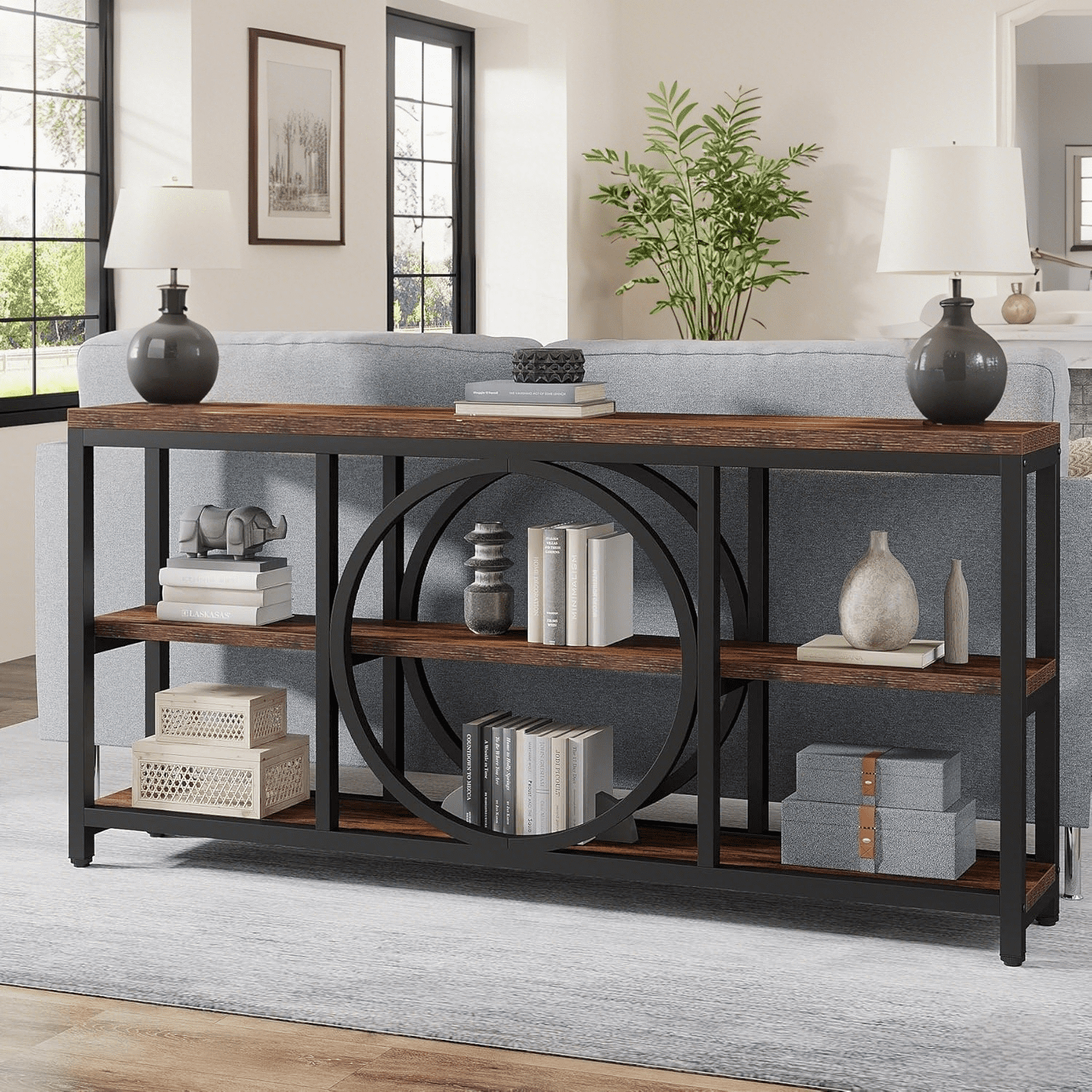 Tribesigns 70.9 inch Extra Long Console Table, Narrow Sofa Tables with ...