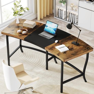 Tribesigns Reversible L-Shaped Desk with Monitor Stand, 59x55 inch ...