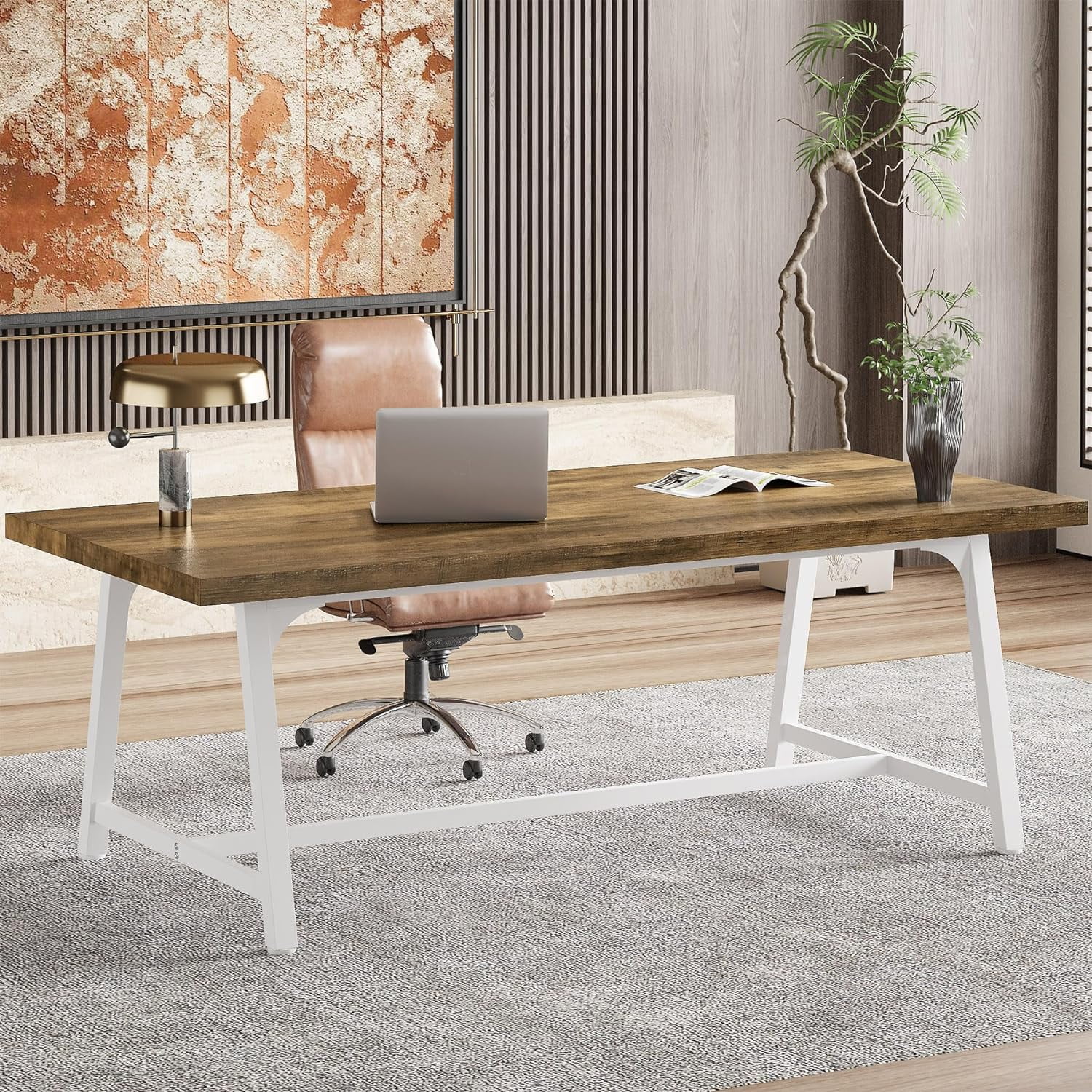 Tribesigns 71" Executive Desk, Large Office Computer Desk, [Spacious ...