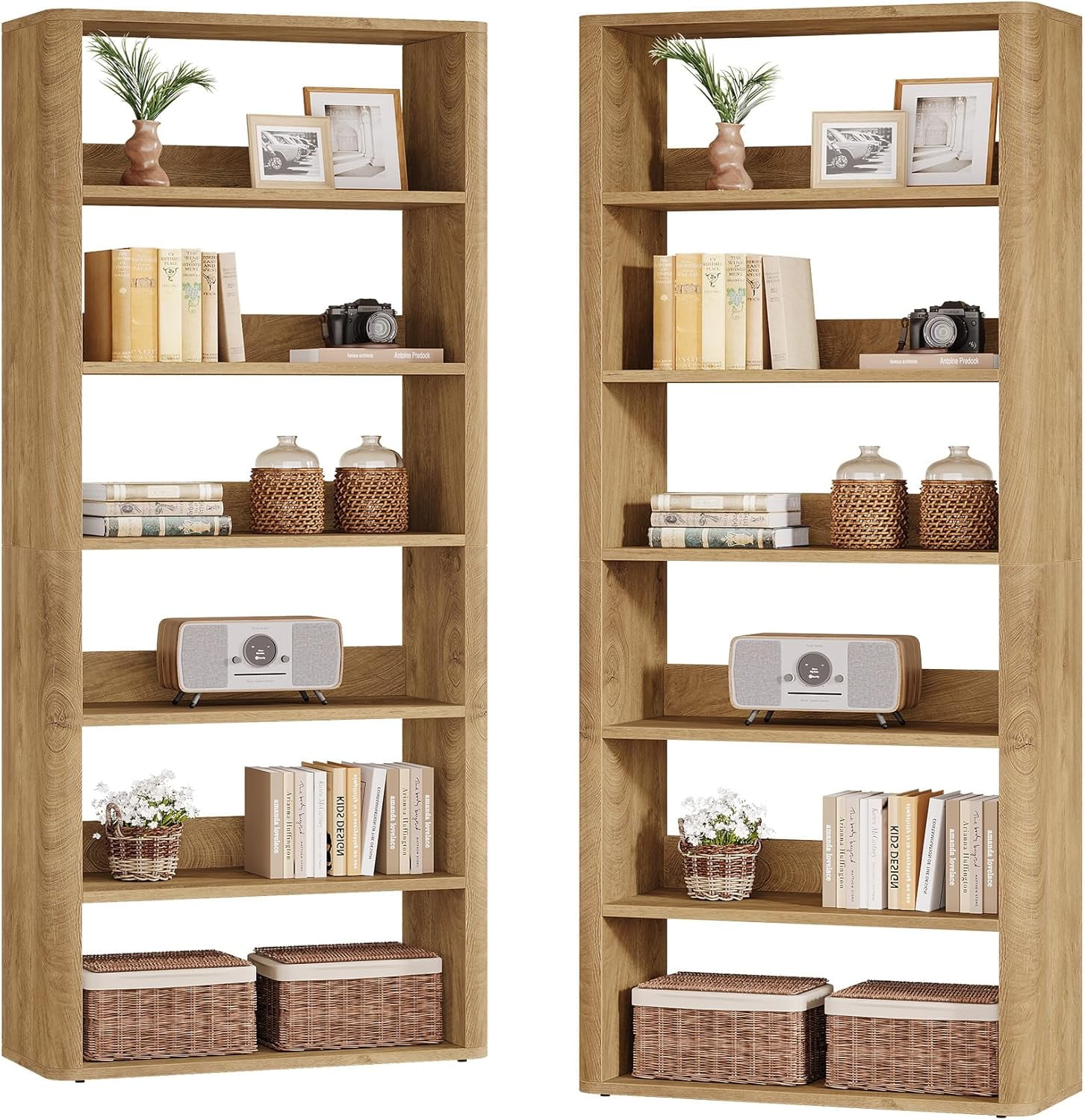 Tribesigns 71-inch 6-Tier Tall Bookcase, Floor Standing Library ...