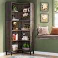 Tribesigns 71 inches Corner Bookcase, Industrial 6 Shelves L-Shaped ...