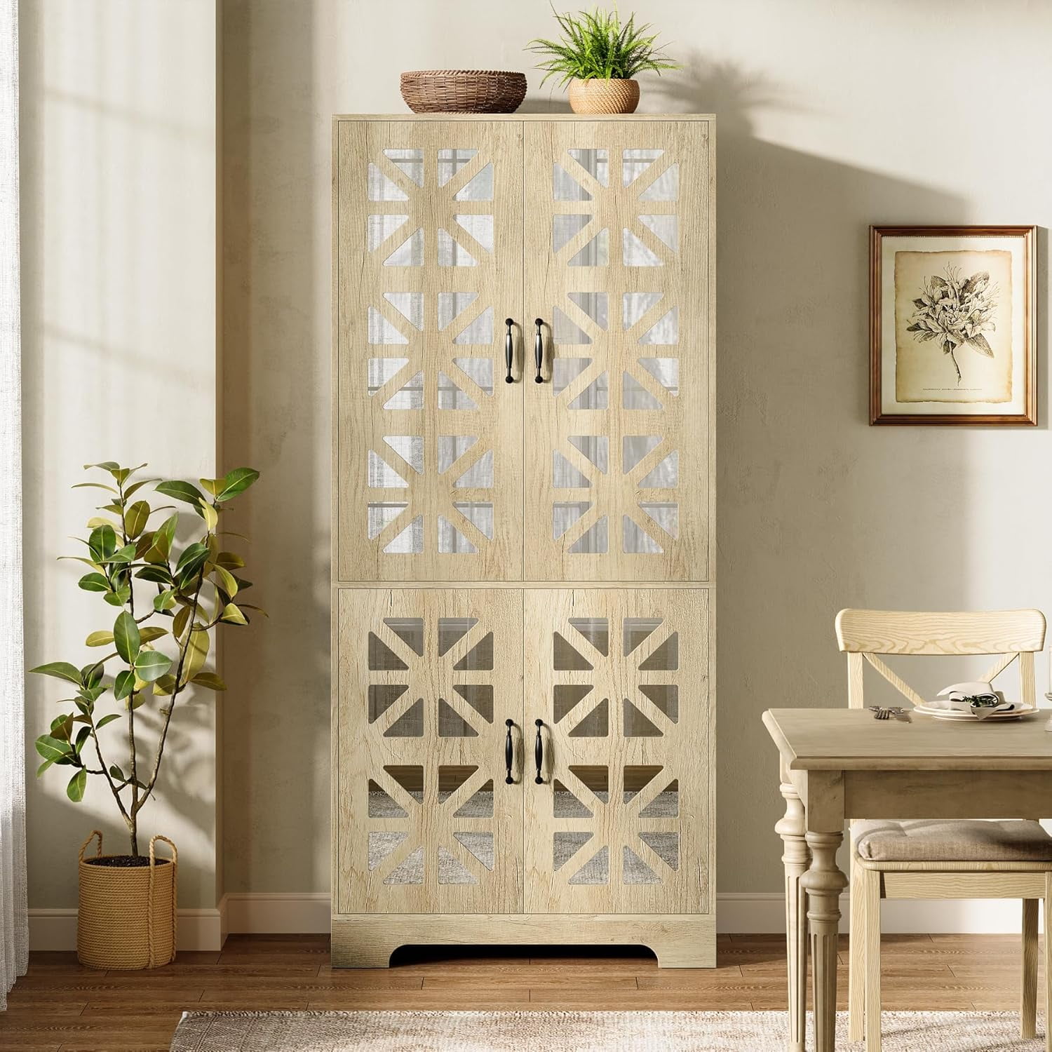 Tribesigns 72-Inch Kitchen Pantry, 5-Tier Large Pantry Cabinet with ...