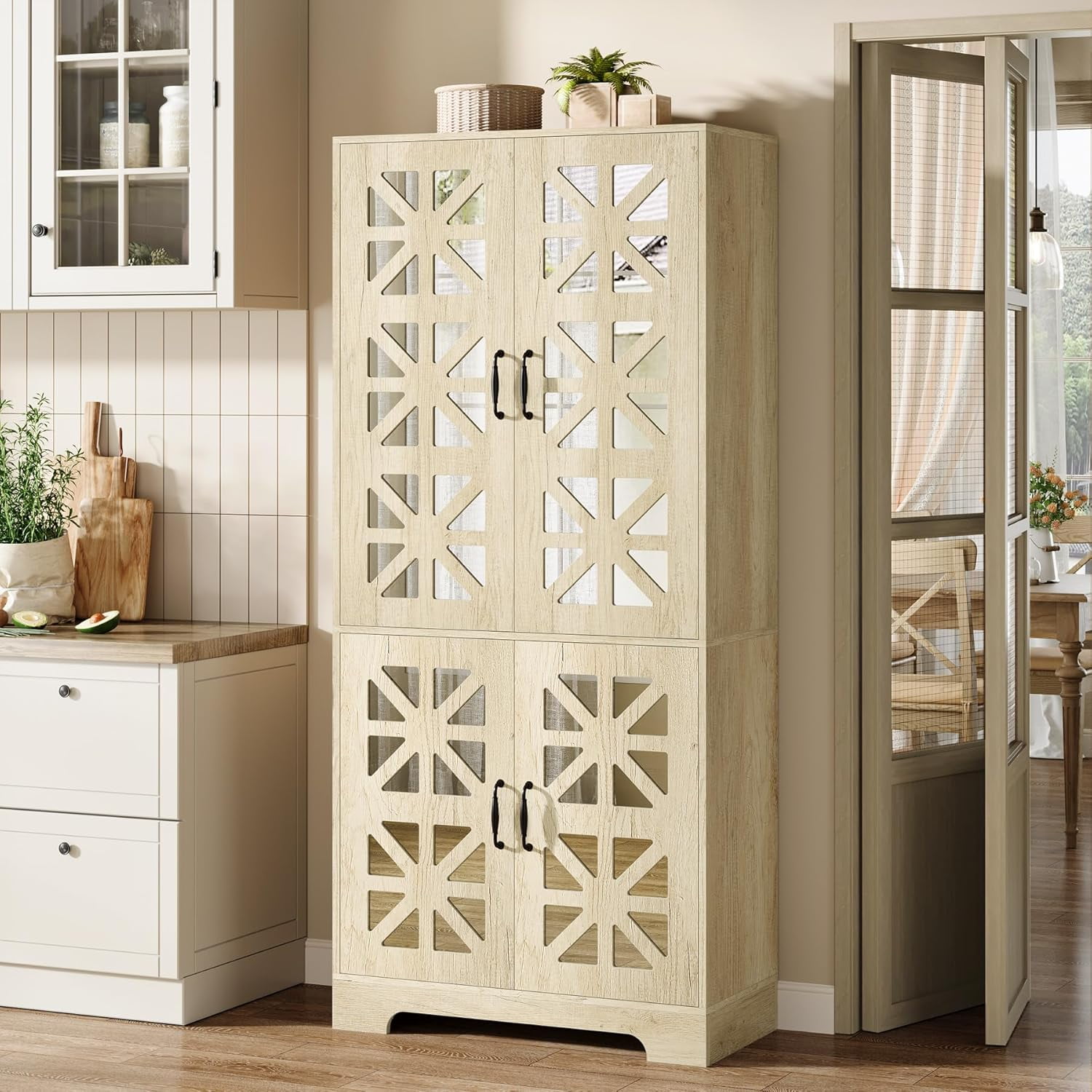 Tribesigns 72-Inch Tall Kitchen Pantry, 5-Tier Large Pantry Cabinet ...
