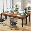 Tribesigns Industrial 78.7 in Double Computer Desk with Adjustable Foot ...