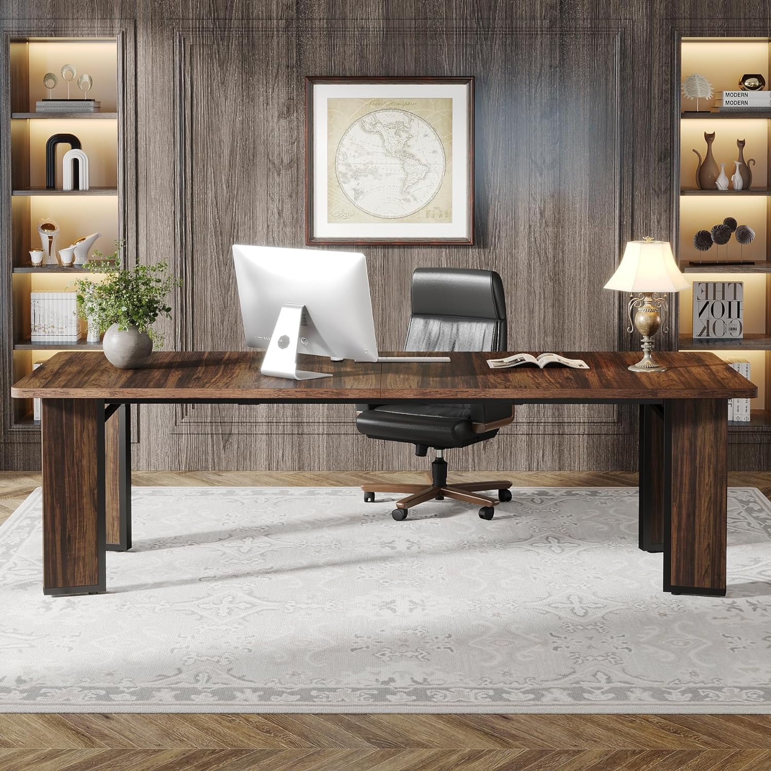 Tribesigns 78.7-Inch 2-Person Computer Desk, 6.5FT Extra Large ...