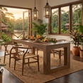 Tribesigns 78.7-Inch Dining Table for 6-8 People, Wooden Kitchen Table ...