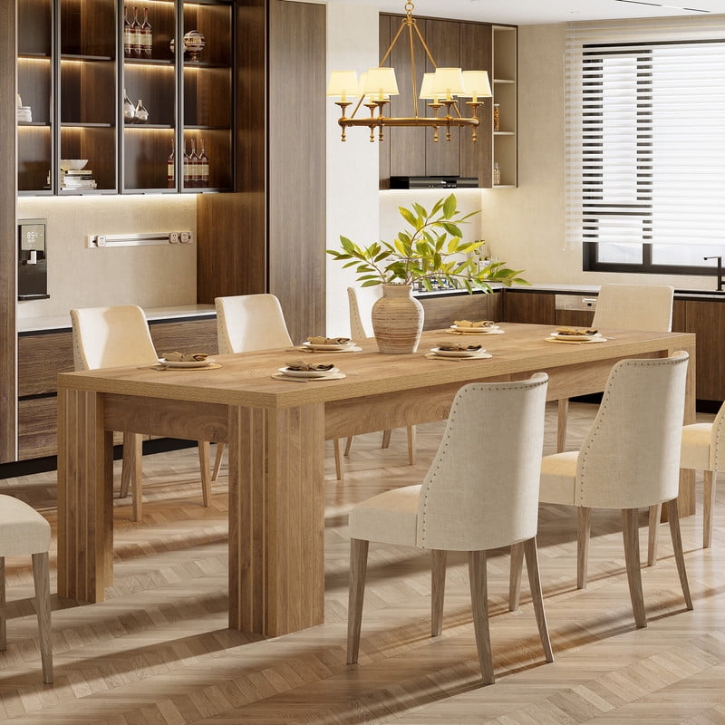 Tribesigns 78.7 Inch Dining Table for 6-8, Large Farmhouse Rectangular ...
