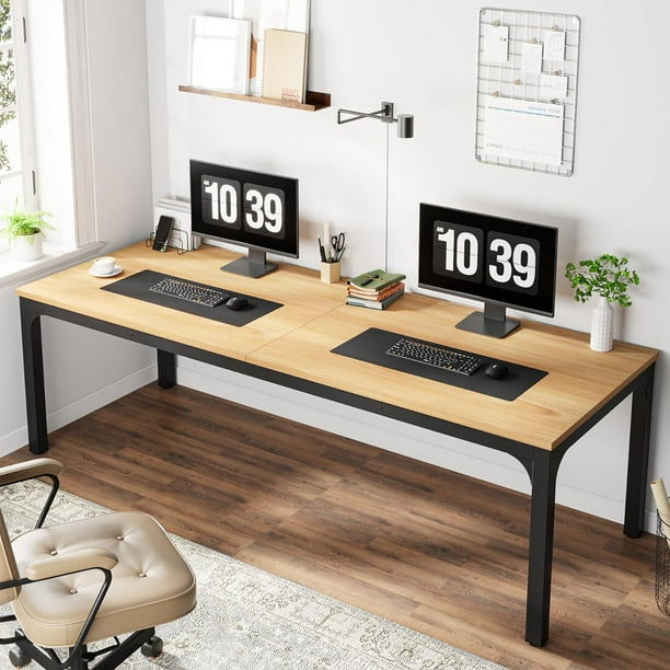 Tribesigns 78.7 Inches Extra Long Computer Desk 2 Person Desk, Double ...