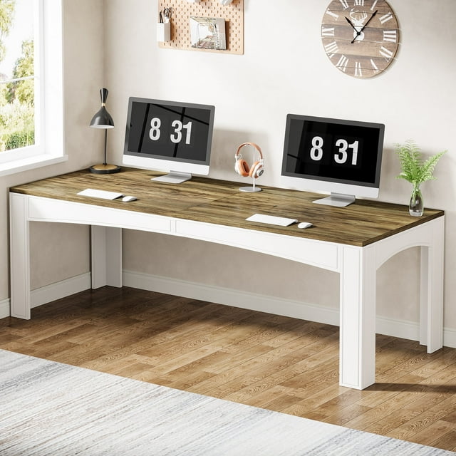 Tribesigns 78.74-Inch 2 -Person Desk, Extra Long Computer Desk for Two ...
