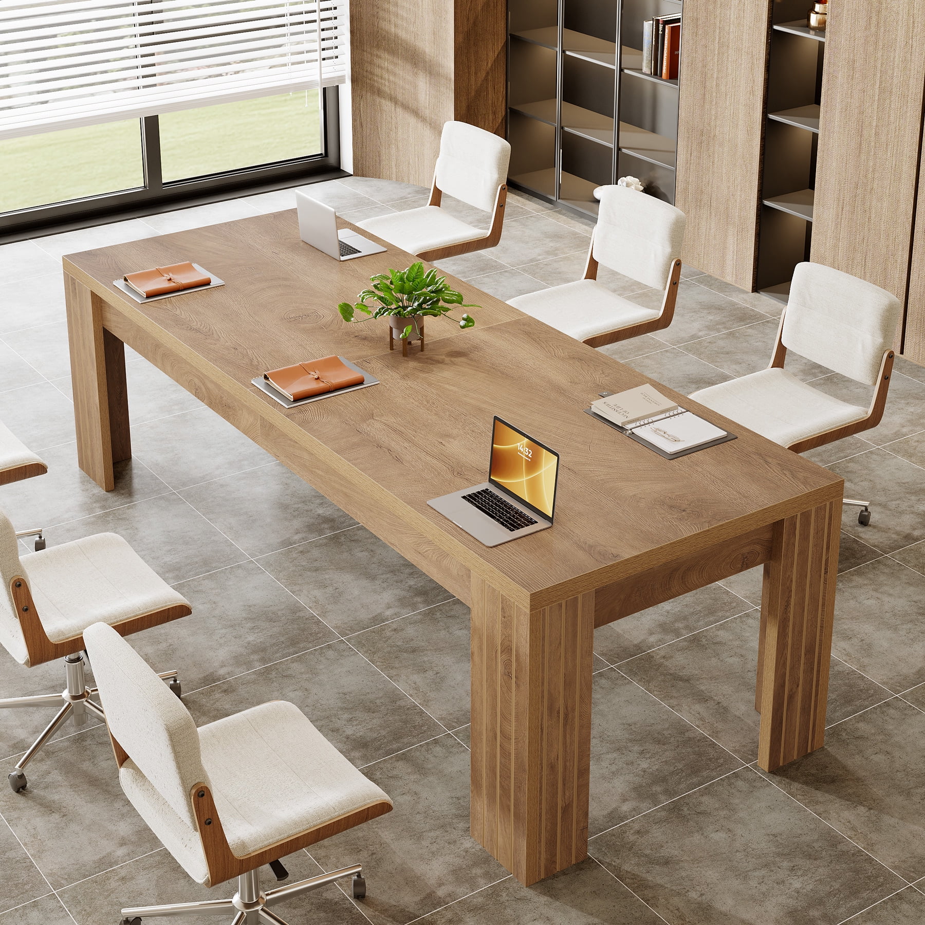 Tribesigns 6.5 ft Conference Table, 78.74 Inch Long Rectangular Meeting ...