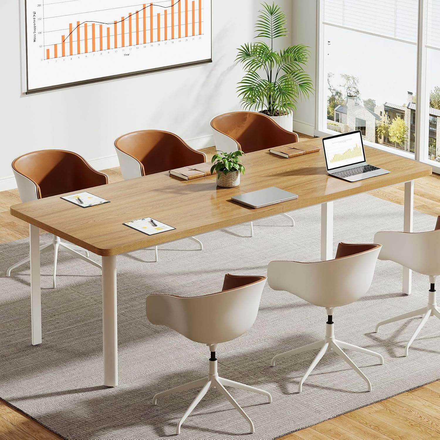 Tribesigns 78.74-Inch Long Conference Table for 6 to 8 People, Modern ...