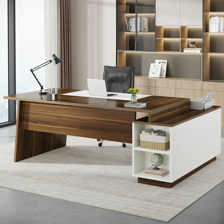 Executive Wood Computer Desk Real Solid Wood Desks | Wood Desks With