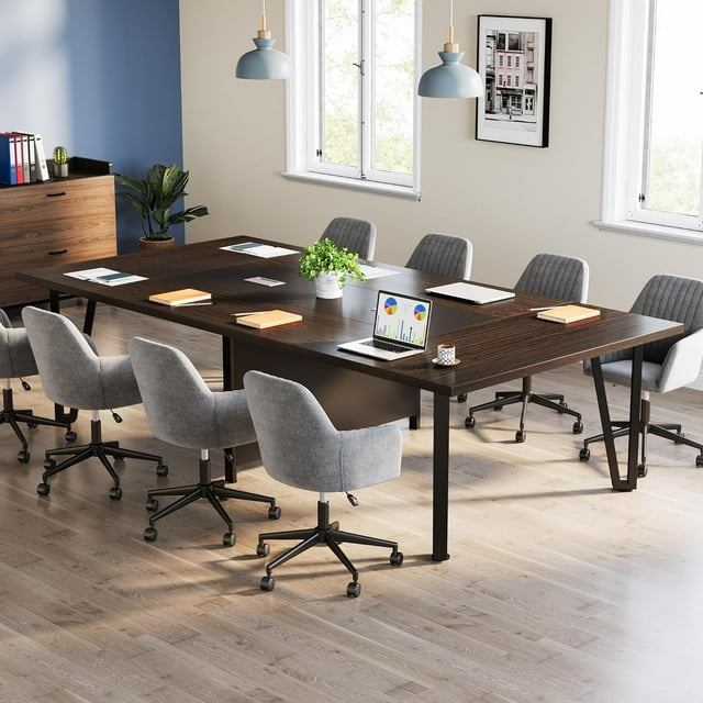 Tribesigns 8 ft Conference Table, 94.48 Inches Meeting Seminar Table ...