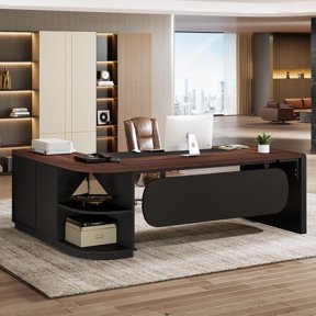 Tribesigns 85.8" L-Shaped Executive Desk, Extra Large Office Desk with ...