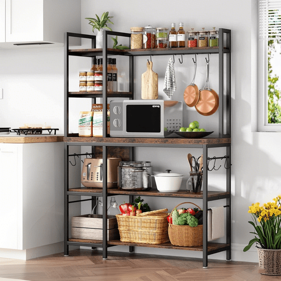 Tribesigns Bakers Rack with Storage for Kitchen 43 Inch Wide Large ...