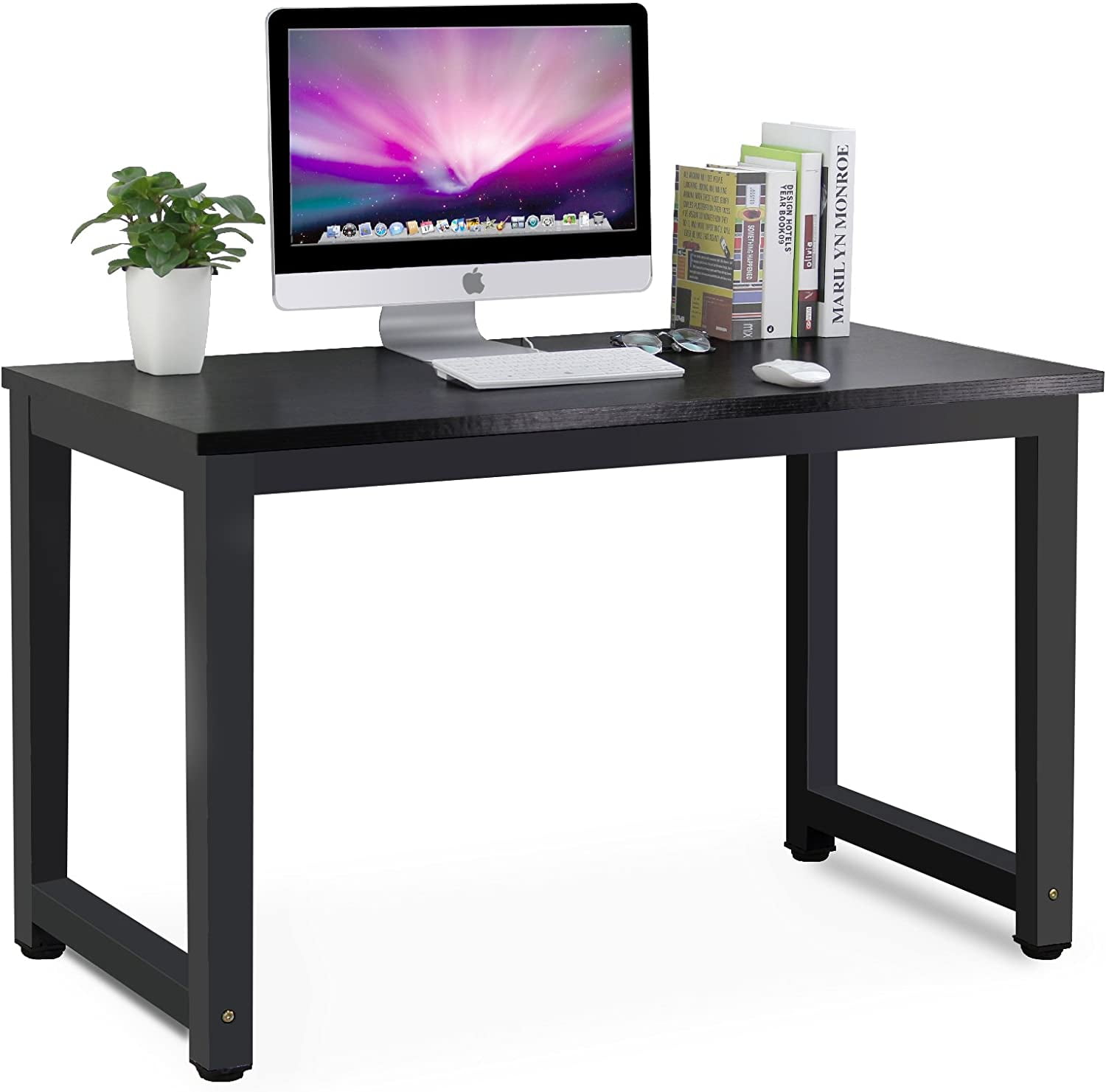 Tribesigns Computer Desk, 47 inch Modern Simple Office Desk Computer ...