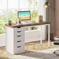 Tribesigns Computer Desk with 5 Drawers, 47 inches Rustic Brown Home ...