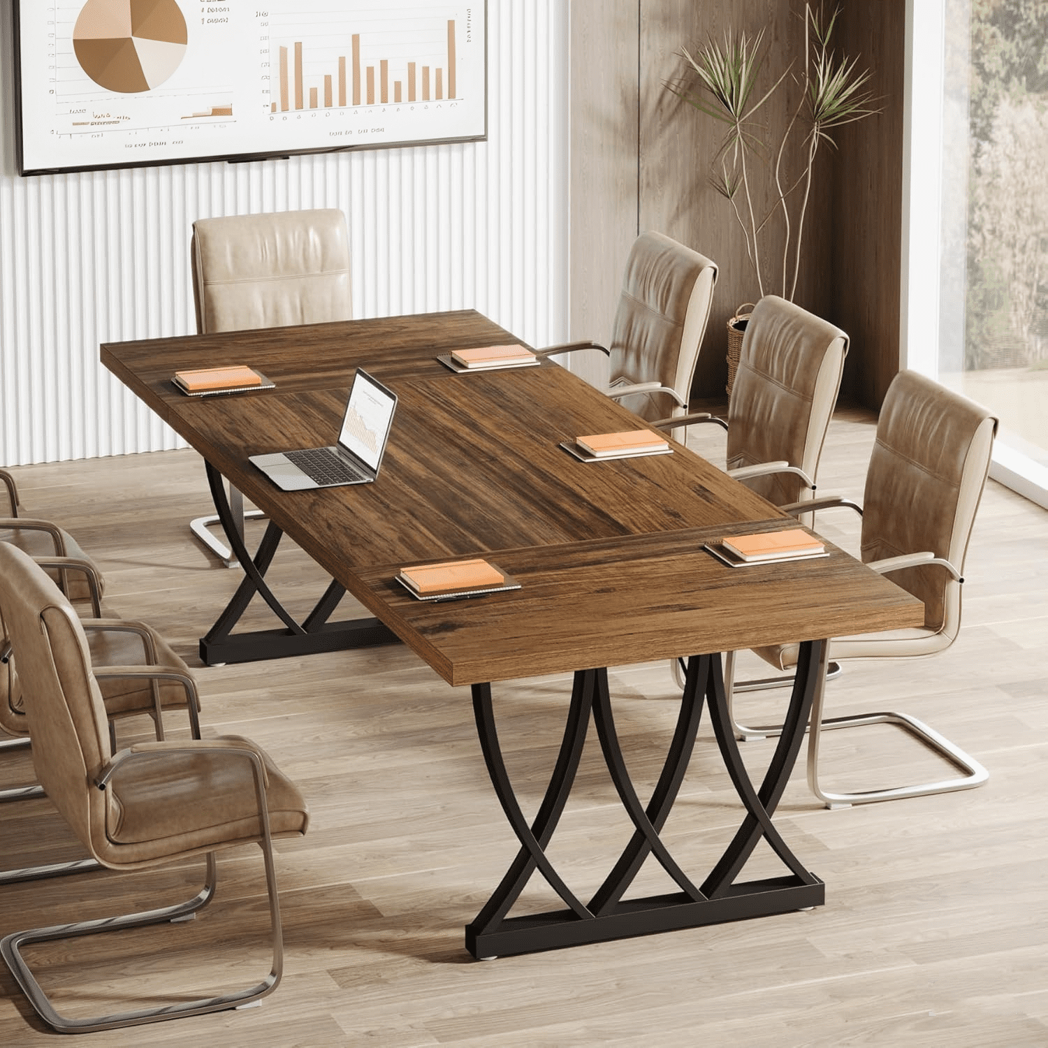Tribesigns Conference Table for 6-8 People, 70.86-Inch Rectangle ...