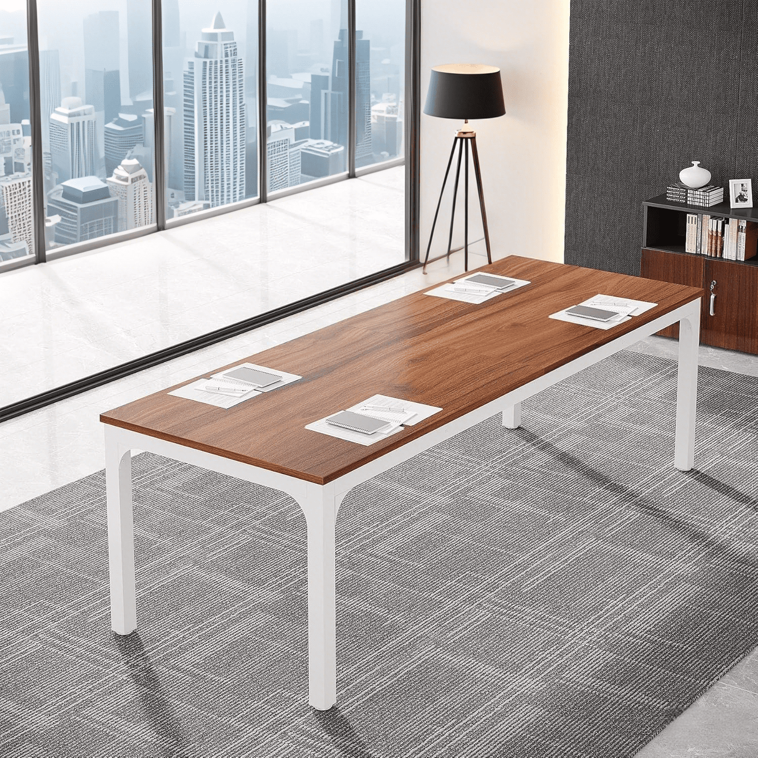 Tribesigns Conference Table, 78.7 Inche Rectangle Meeting Table, Large ...