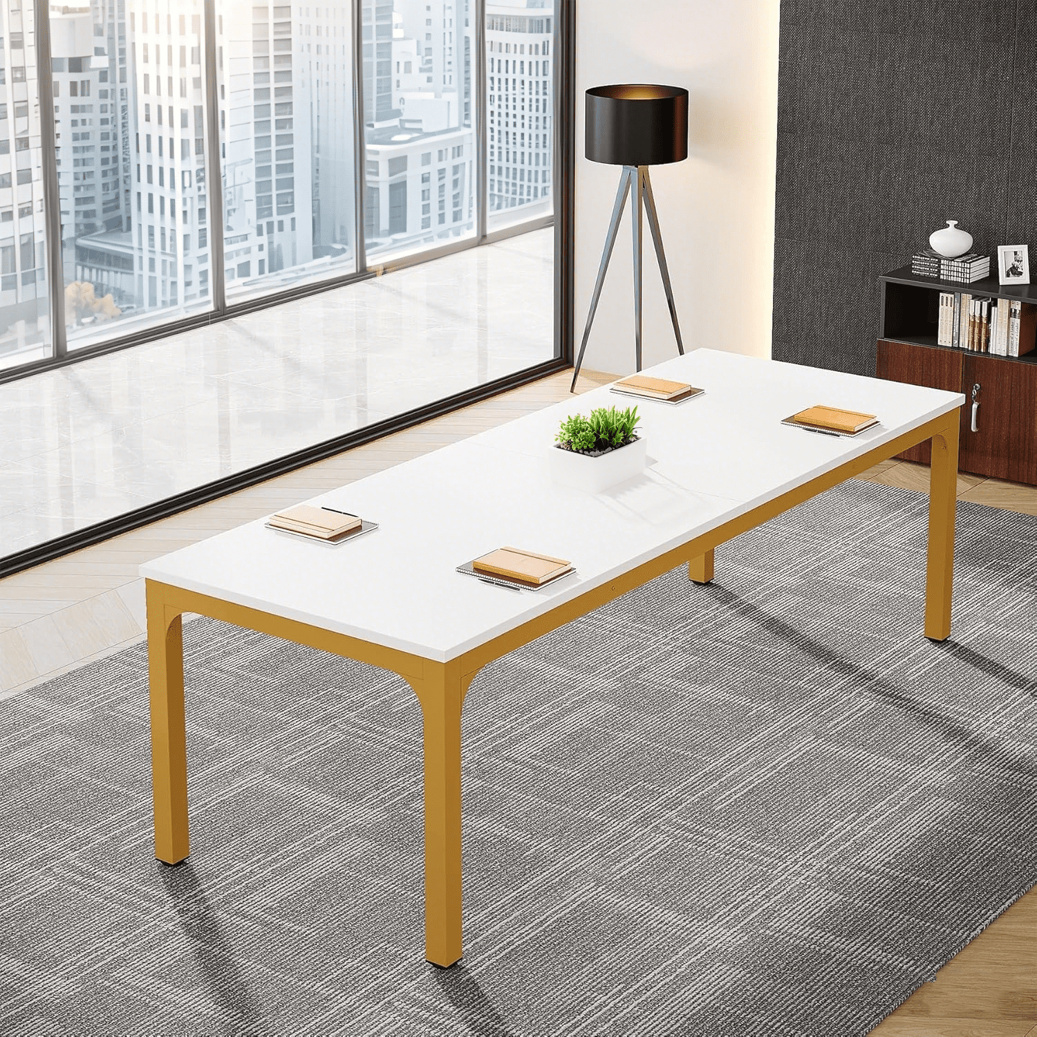 Tribesigns Conference Table, 78.7 Inche Rectangle Meeting Table, Large ...