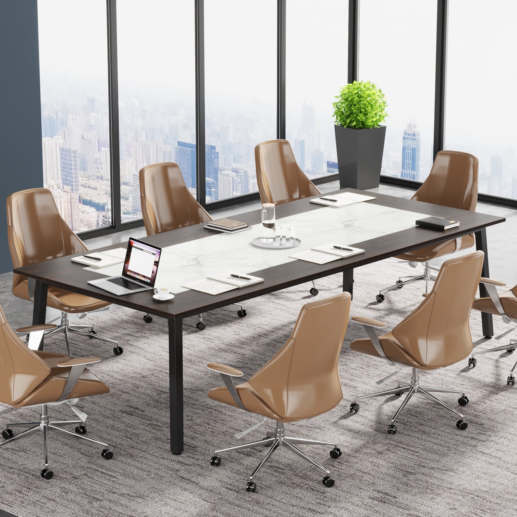 Tribesigns Conference Table, 78.74-Inch Executive Desk Meeting Room ...