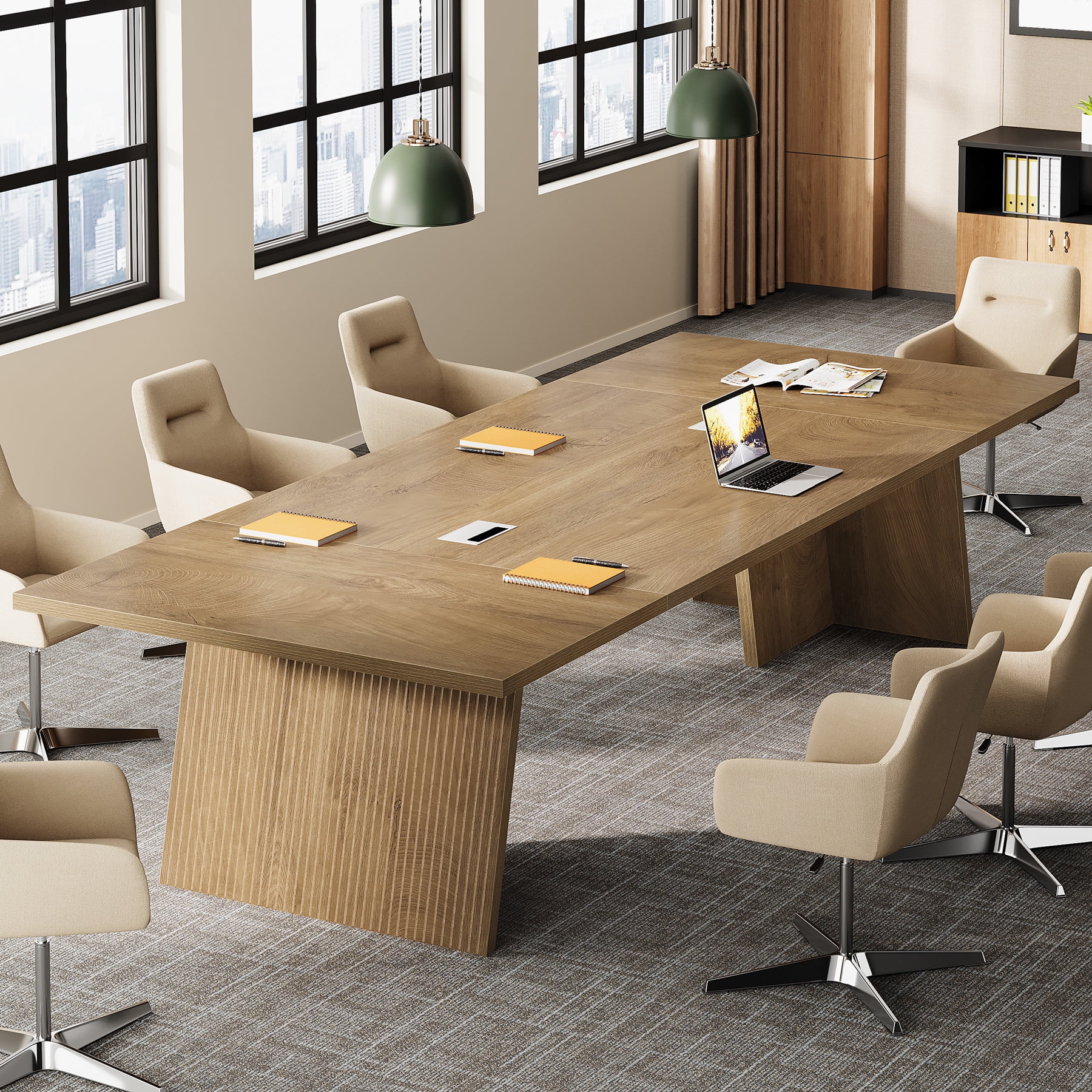 Tribesigns Conference Table, 8ft Conference Room Table for 10 People ...