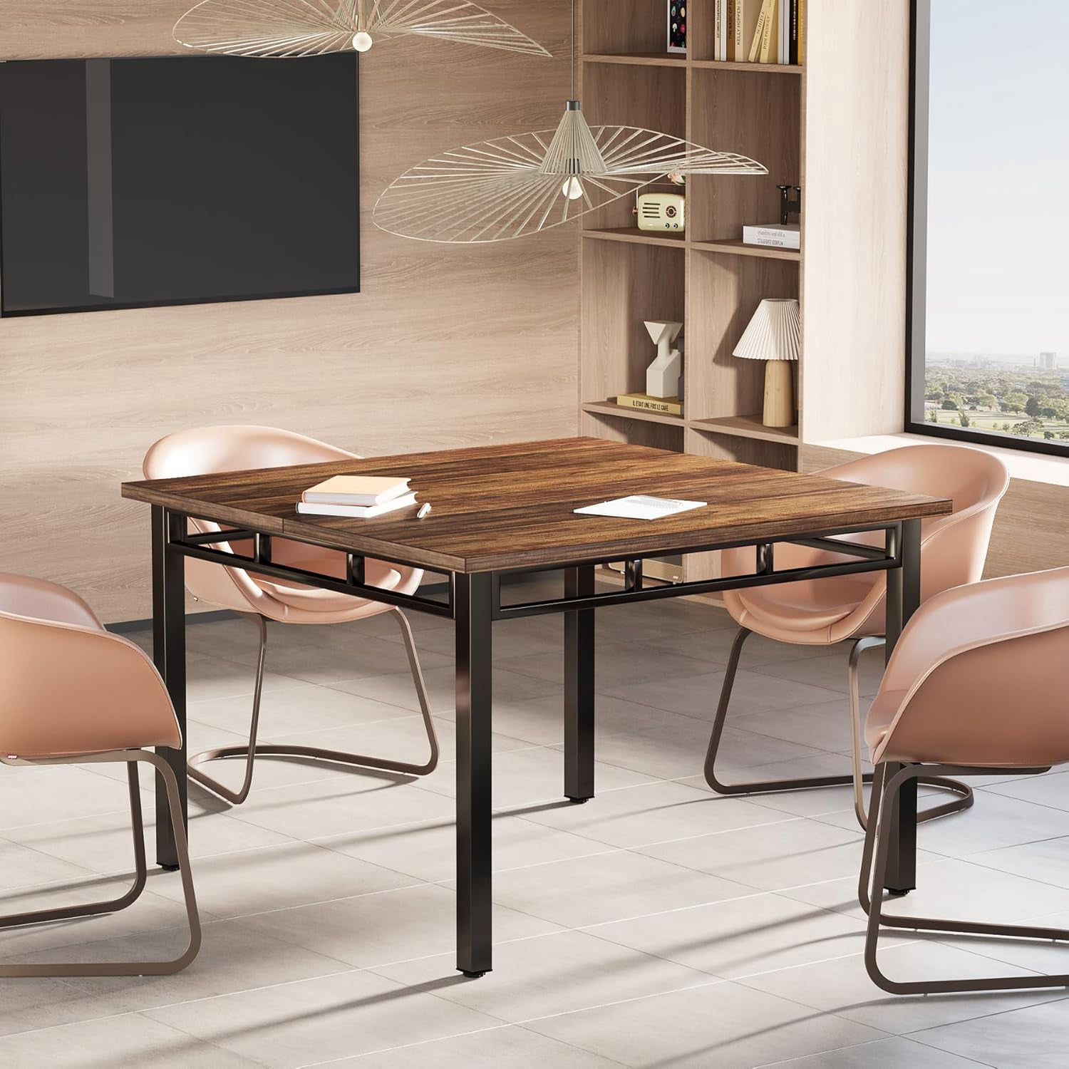 Tribesigns Conference Table Meeting Table, Square Meeting Seminar Table ...