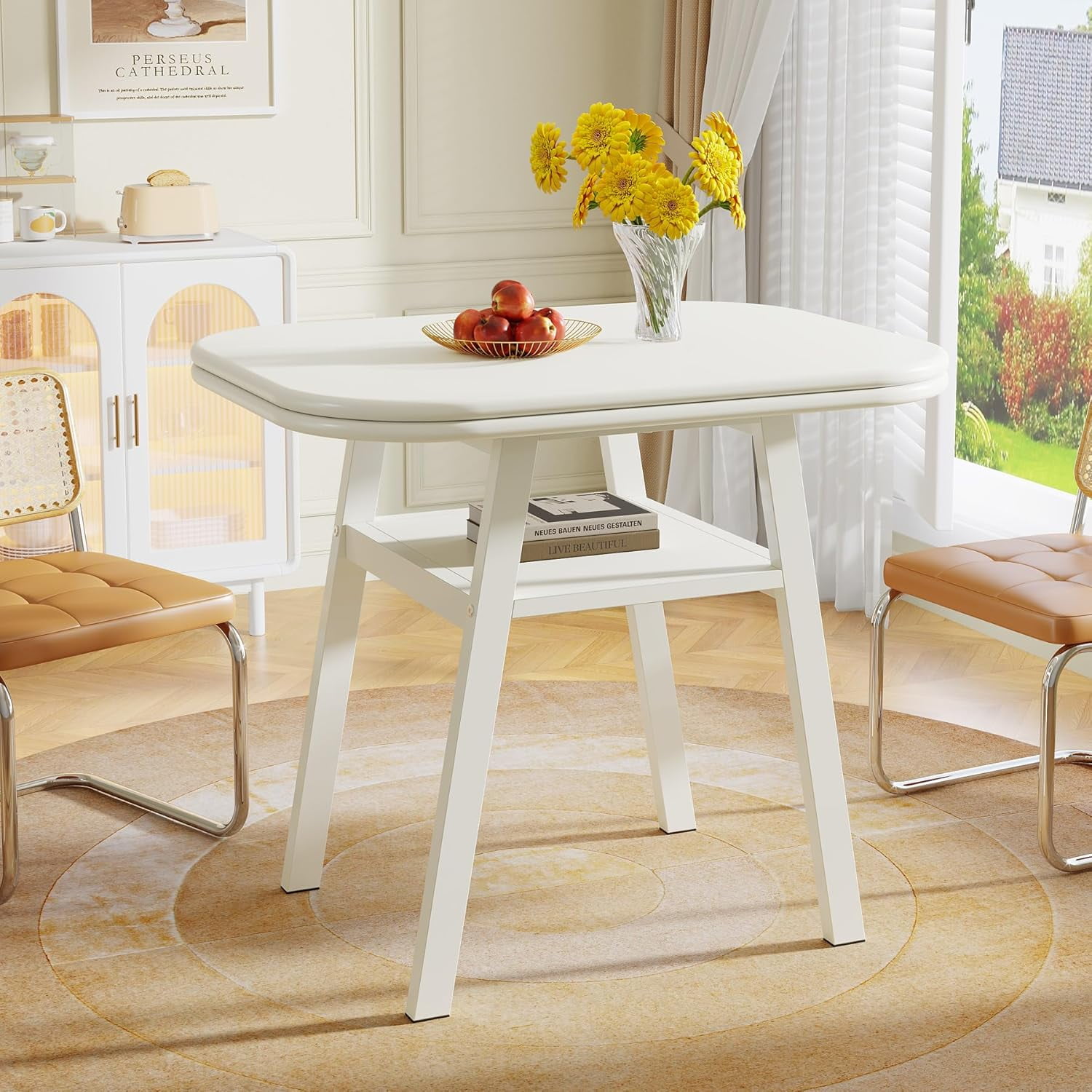 Tribesigns Dining Table for 2-4 People, 31.5 Inches Small Modern ...