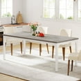 Tribesigns Oversized Rustic Dining Table, 71 in. Rectangular Wooden ...