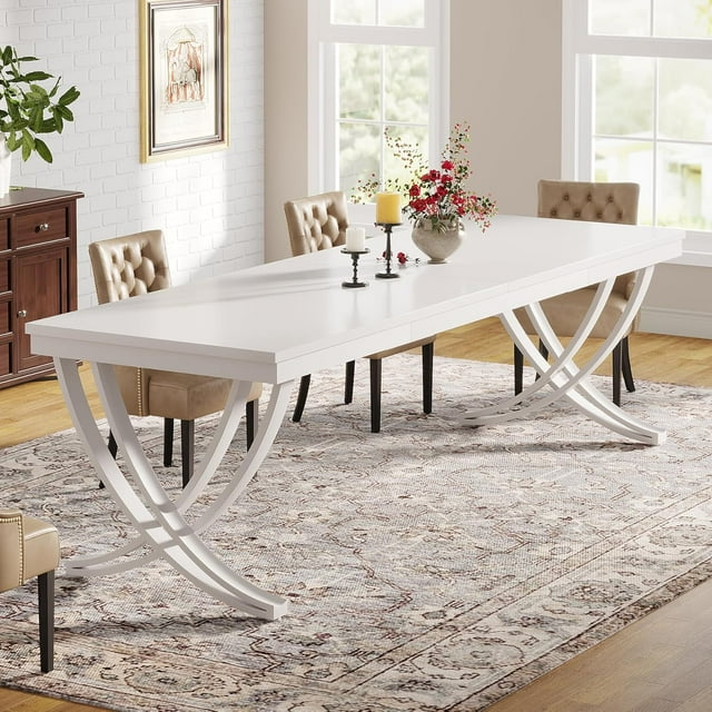 Tribesigns Dining Table for 6-8 People, 78 inch Large Wood Farmhouse ...
