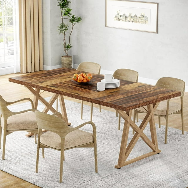Tribesigns Dinning Room Table for 8 People, 6ft Wooden Dining Table ...