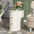 Tribesigns End Table,2-Drawer Narrow Solid Side Table Slim Chair Side ...