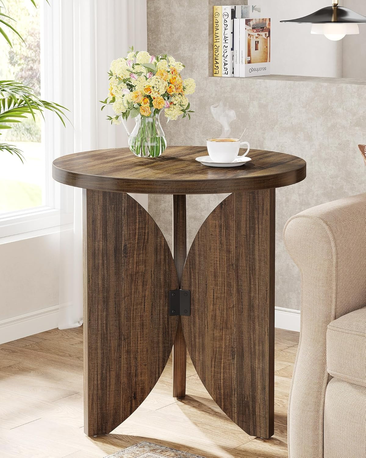 Tribesigns End Table for Living Room, 19.69-Inch Round Side Table for ...