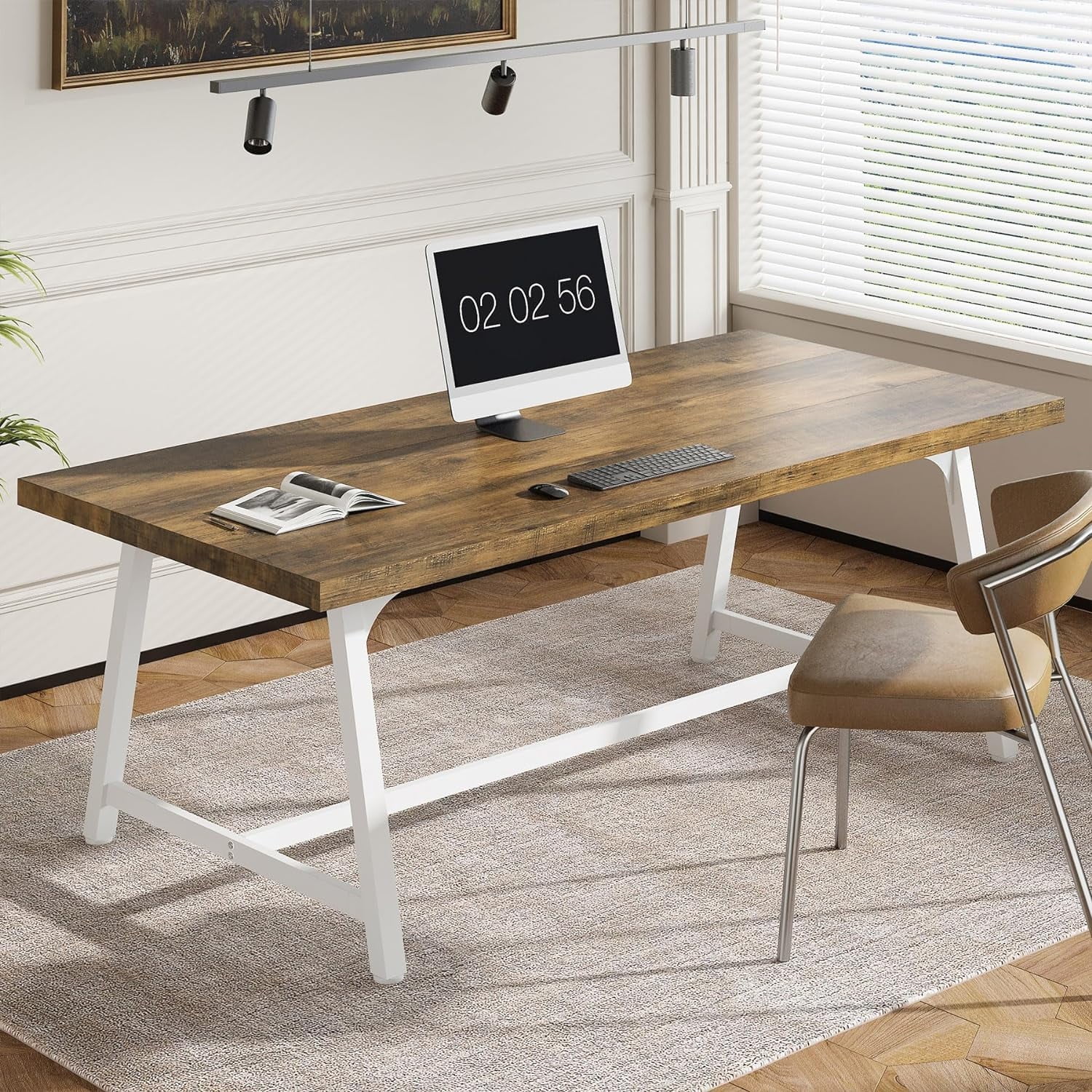 Finmind Executive Office Desk, Large Workspace, Modern Adult Writing ...