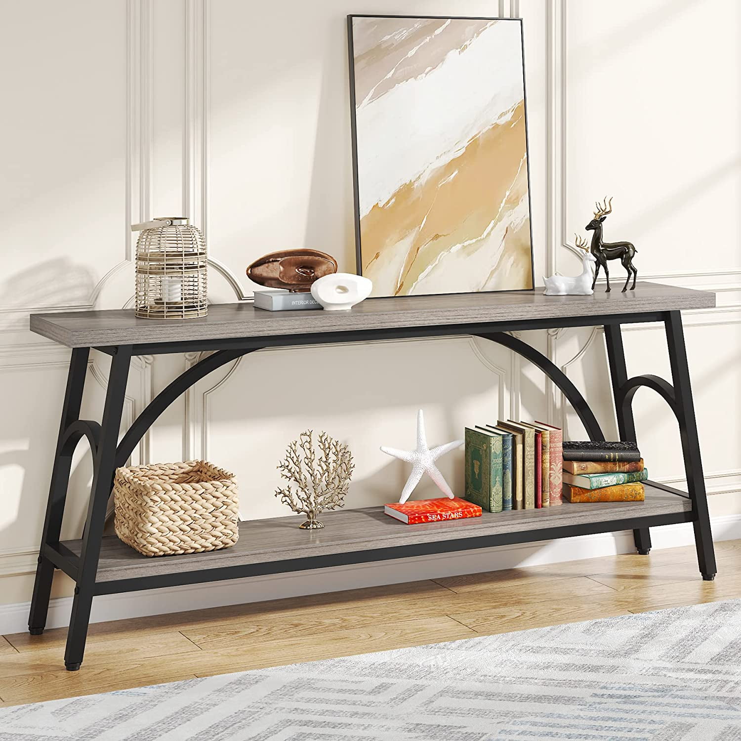 Tribesigns Extra Long Console Table, 70.8” Narrow Sofa Table Entryway ...
