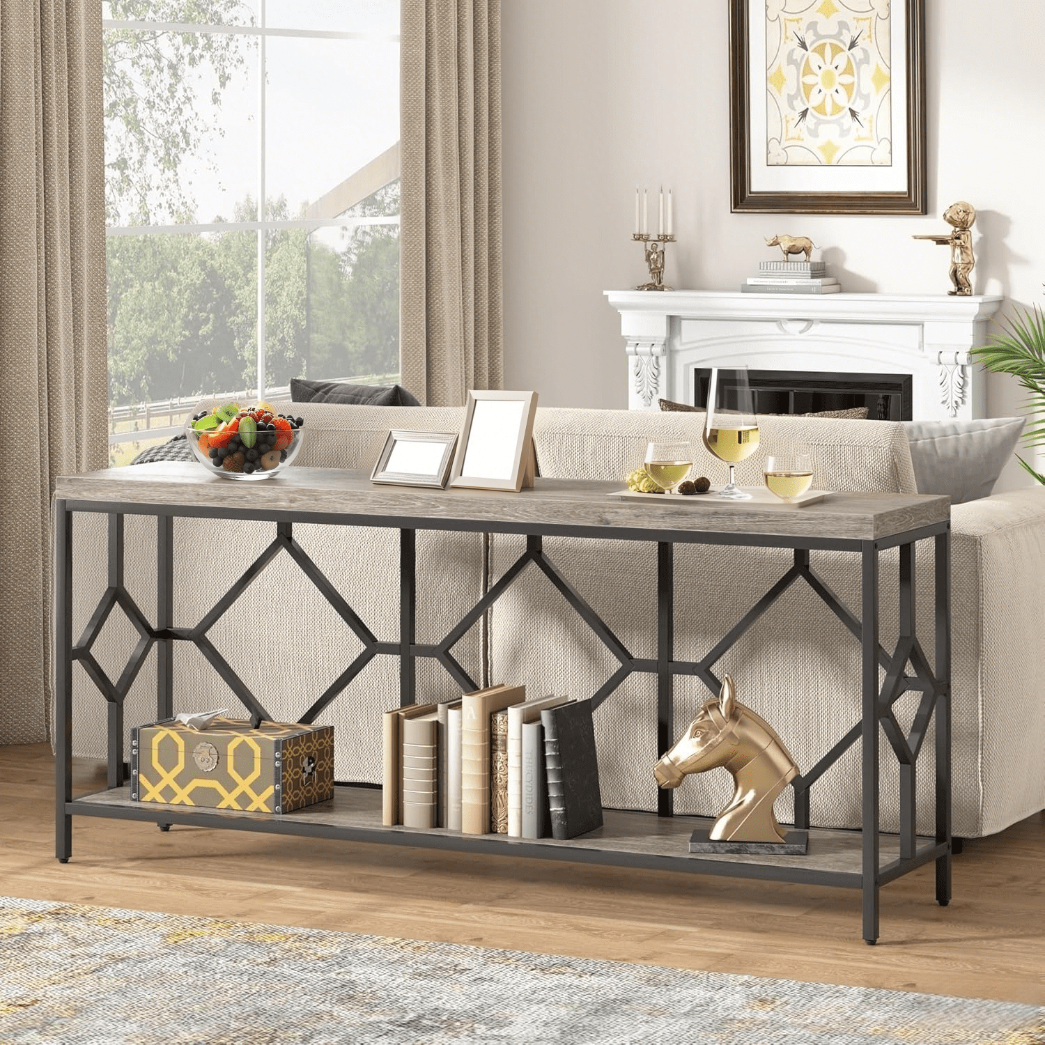 Tribesigns Extra Long Sofa Table, 71 Inch Narrow Long Console Tables ...