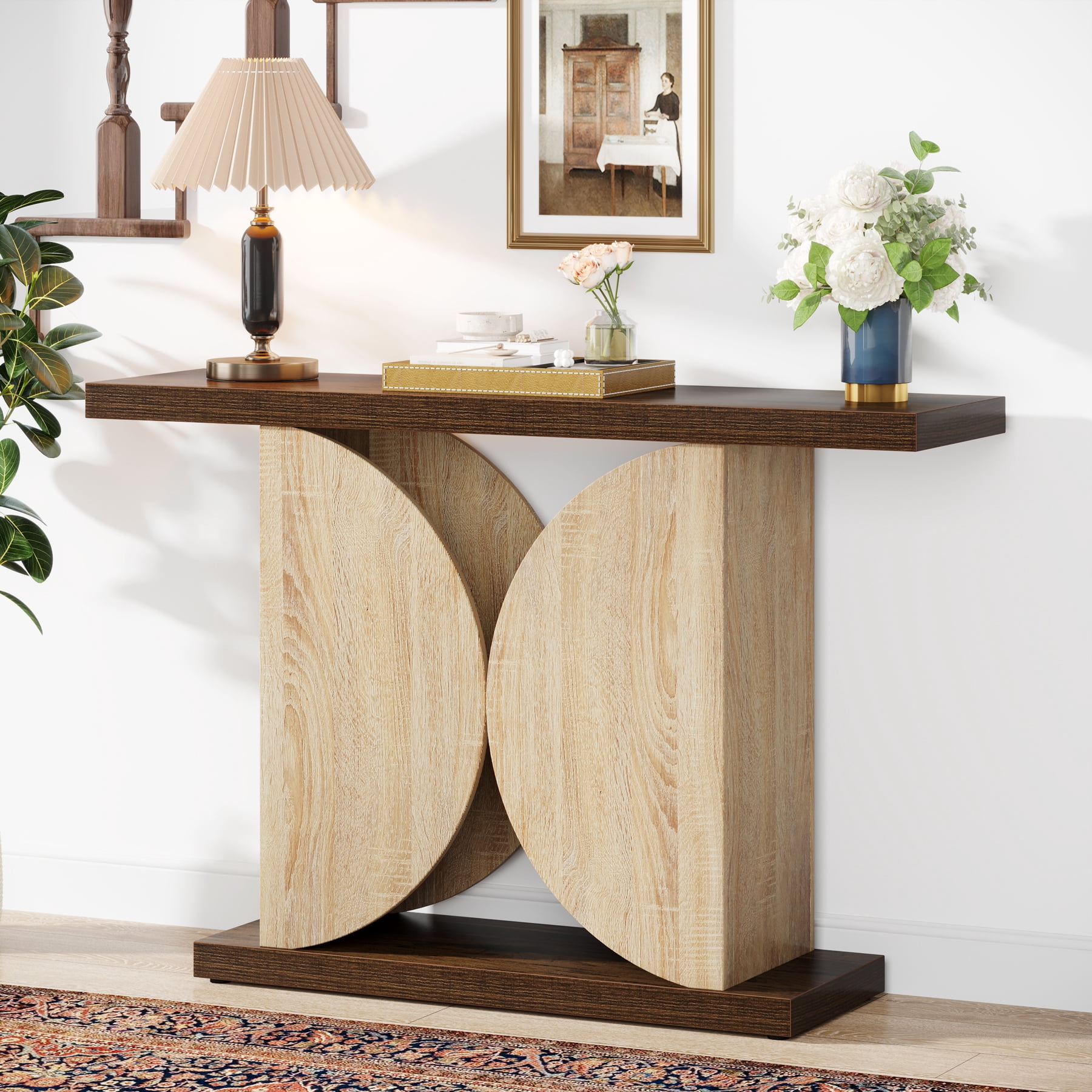Tribesigns Farmhouse Console Table, 41" Wood Entryway Table Narrow ...