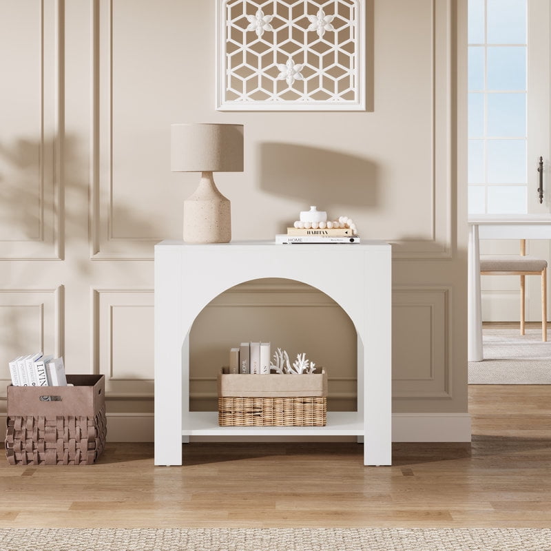 Tribesigns Farmhouse End Side Table, Large Sofa Side Table with Heavy ...