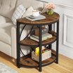 Tribesigns 2-Tier Half Round End Table, Living Room Furniture, Simple ...