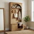 Tribesigns Hall Tree with Bench, Shoe Storage, Coat Rack, Adjustable ...
