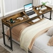 Tribesigns Overbed Rolling Table, Adjustable Tilt Board with Outlets & USB, 71" Queen Size ...