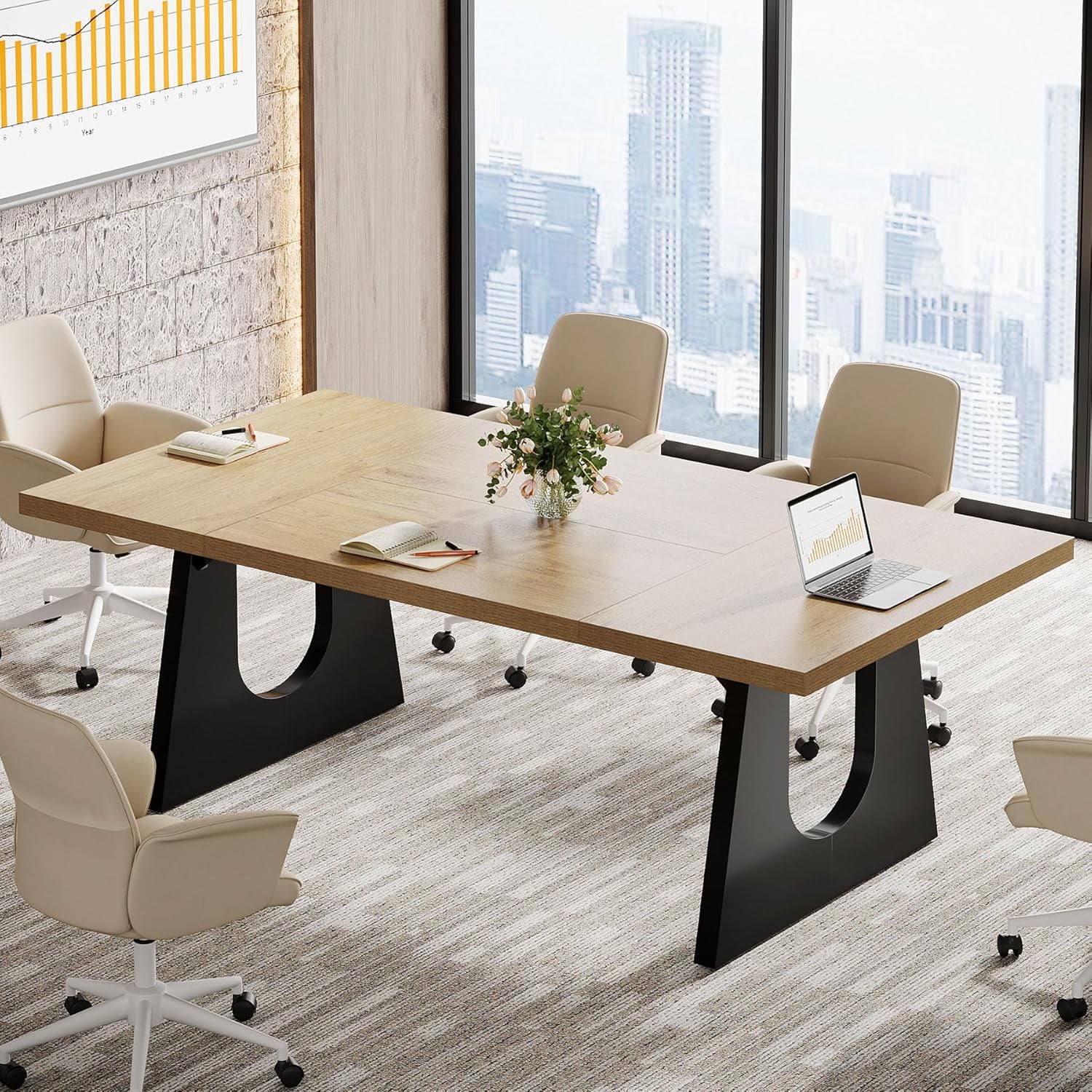 Tribesigns Large Conference Table or 6-8, 70.9 Inches Rectangular ...